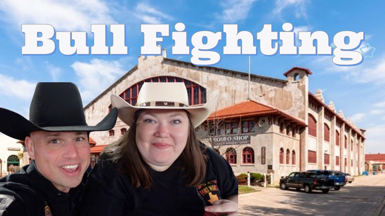 Real Rodeo Watching Bull Fighting in Fort Worth - YouTube