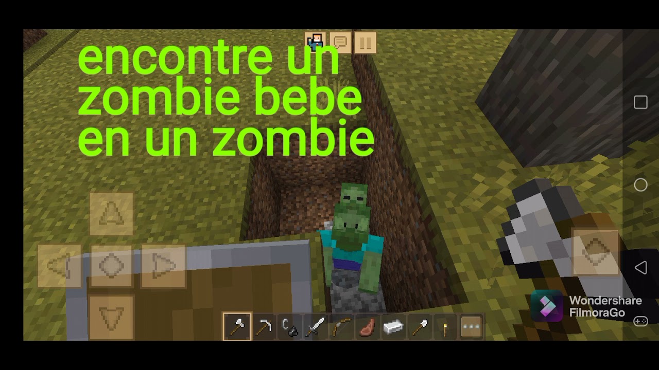 encontre un zombie bebe en un zombie normal minecraft 🤙😝 - YouTube