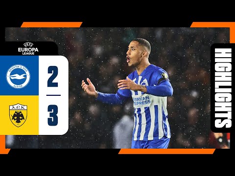 UEL Highlights: Brighton 2 AEK Athens 3