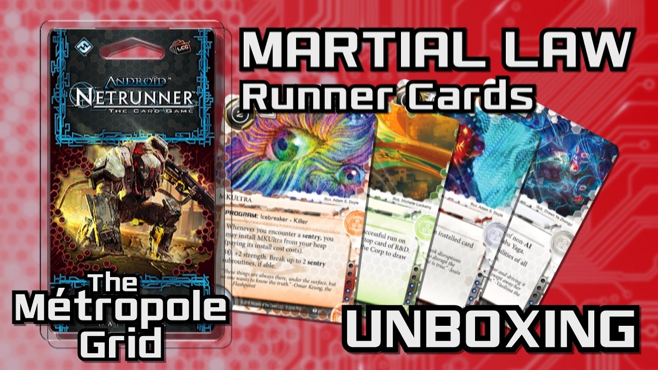 Netrunner Unboxing: Martial Law - Runner Cards - YouTube