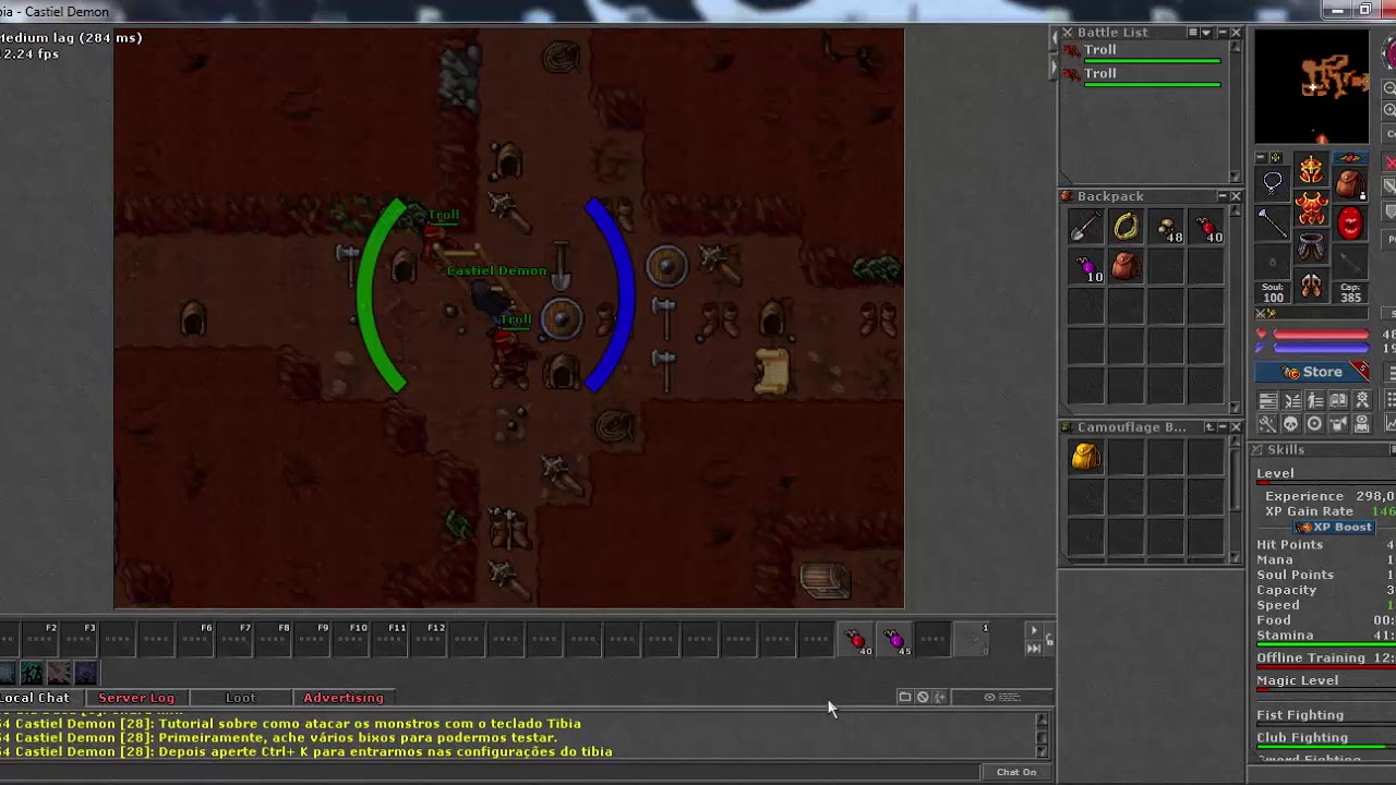 Tibia Tutorial como atacar sem usar o mouse - YouTube