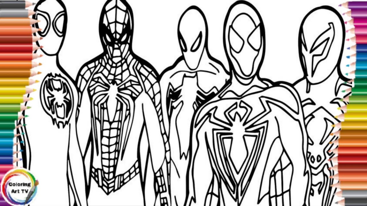 HOW TO DRAW TO Marvel's Spider-Man 2 vs Spider-Man across the spider ...