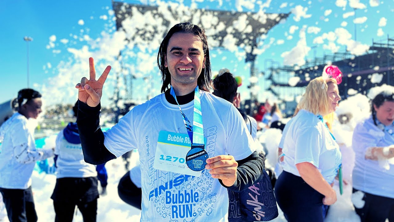 Bubble Run Charlotte 2022 | 3 Miles Marathon On Dragway | Unboxing ...