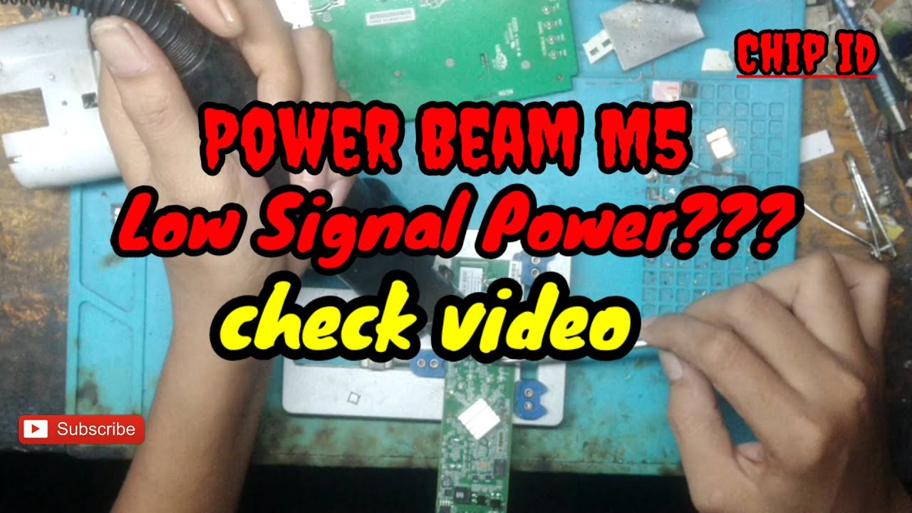 Repair ubiquiti power beam m5 low signal - YouTube