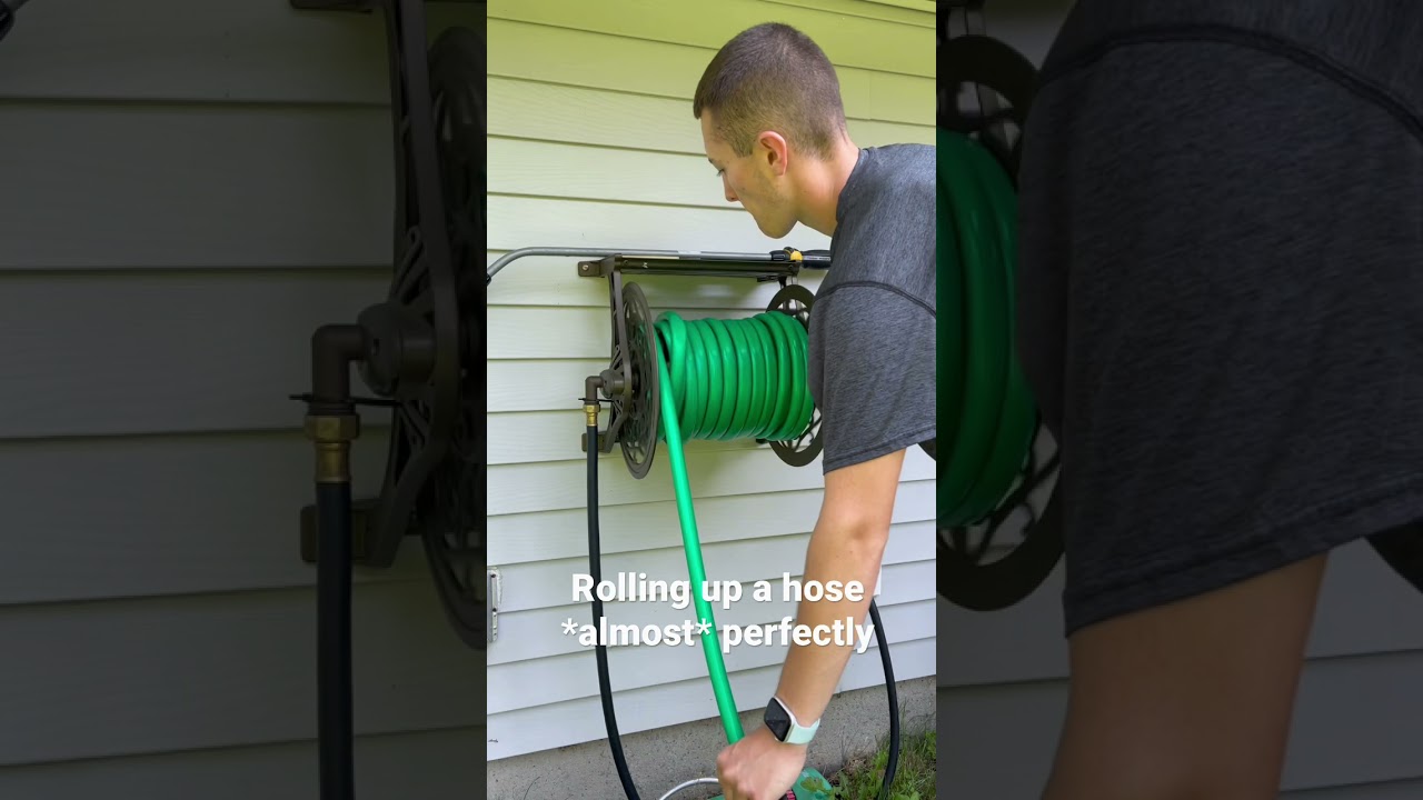Rolling Up a Hose *Almost* Perfectly #shorts - YouTube