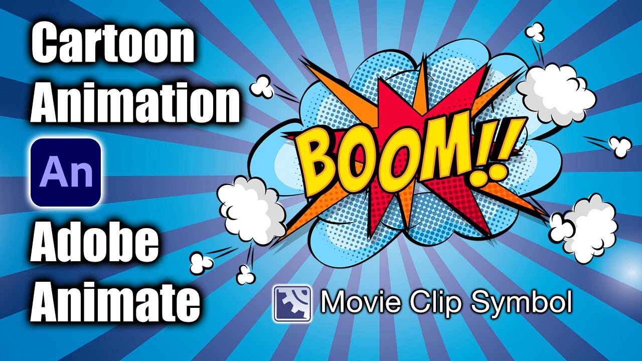 Cartoon Animation in Adobe Animate by using Movie Clip symbol - YouTube