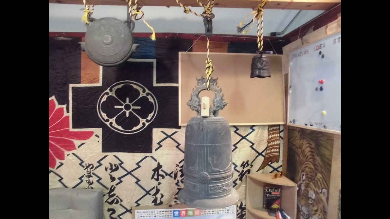 Japanese Temple Bell Bronze Buddhist + 1767 SHINTO BELL + Cript Bell ...