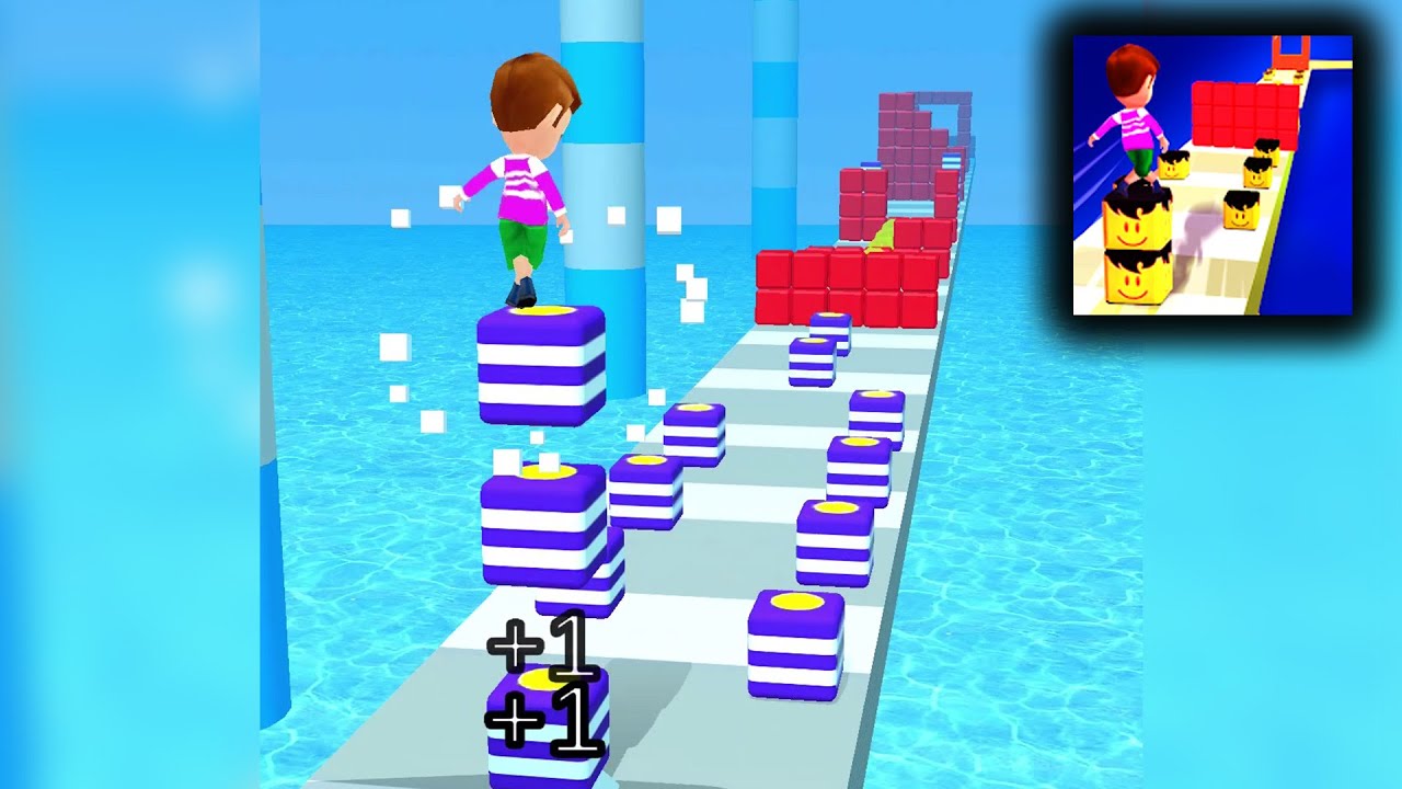 Cube Tower Stack 3D - Android, iOS Game Play - YouTube