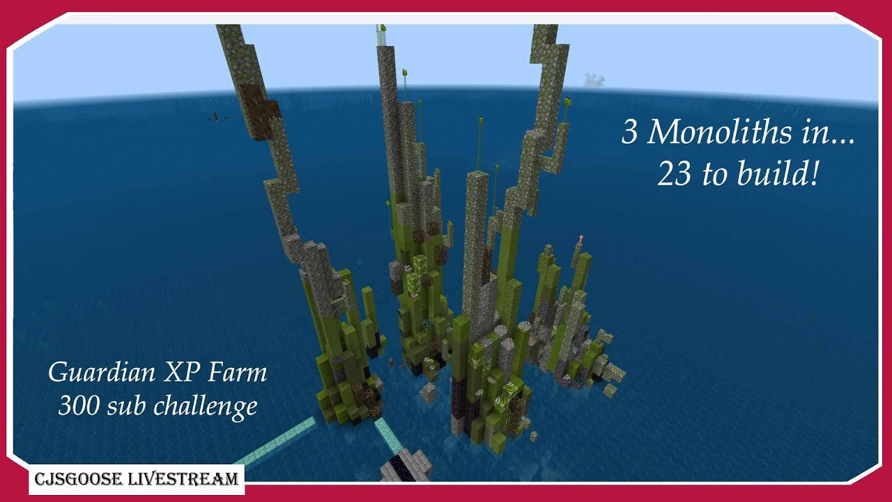 GIANT MIDDLE MONOLITH - GUARDIAN XP FARM - GOOSEVILLE - MINECRAFT ...