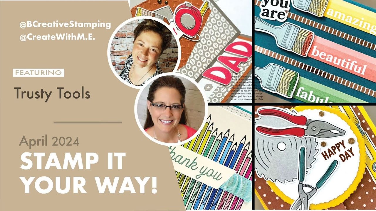 4 fun tool themed cards using the Trusty Tools - Stampin' Up! - YouTube