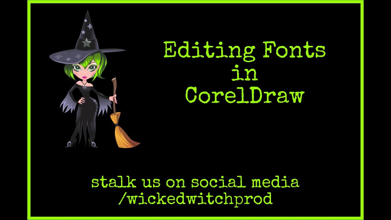 Editing Fonts in CorelDraw - YouTube