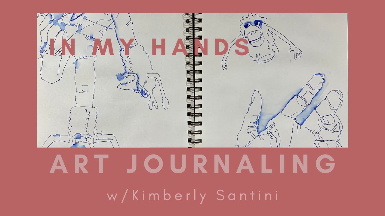 art journaling, drawing, contour drawing, line work, how to draw - YouTube