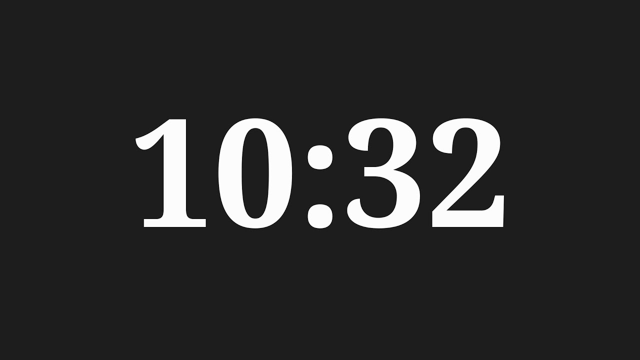 10 Minutes 32 Seconds Countdown Timer - YouTube