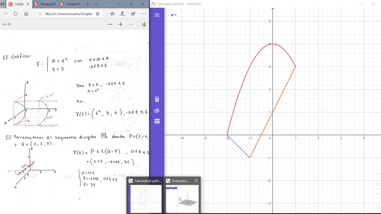 02b Parametrización de Curvas con Geogebra - YouTube