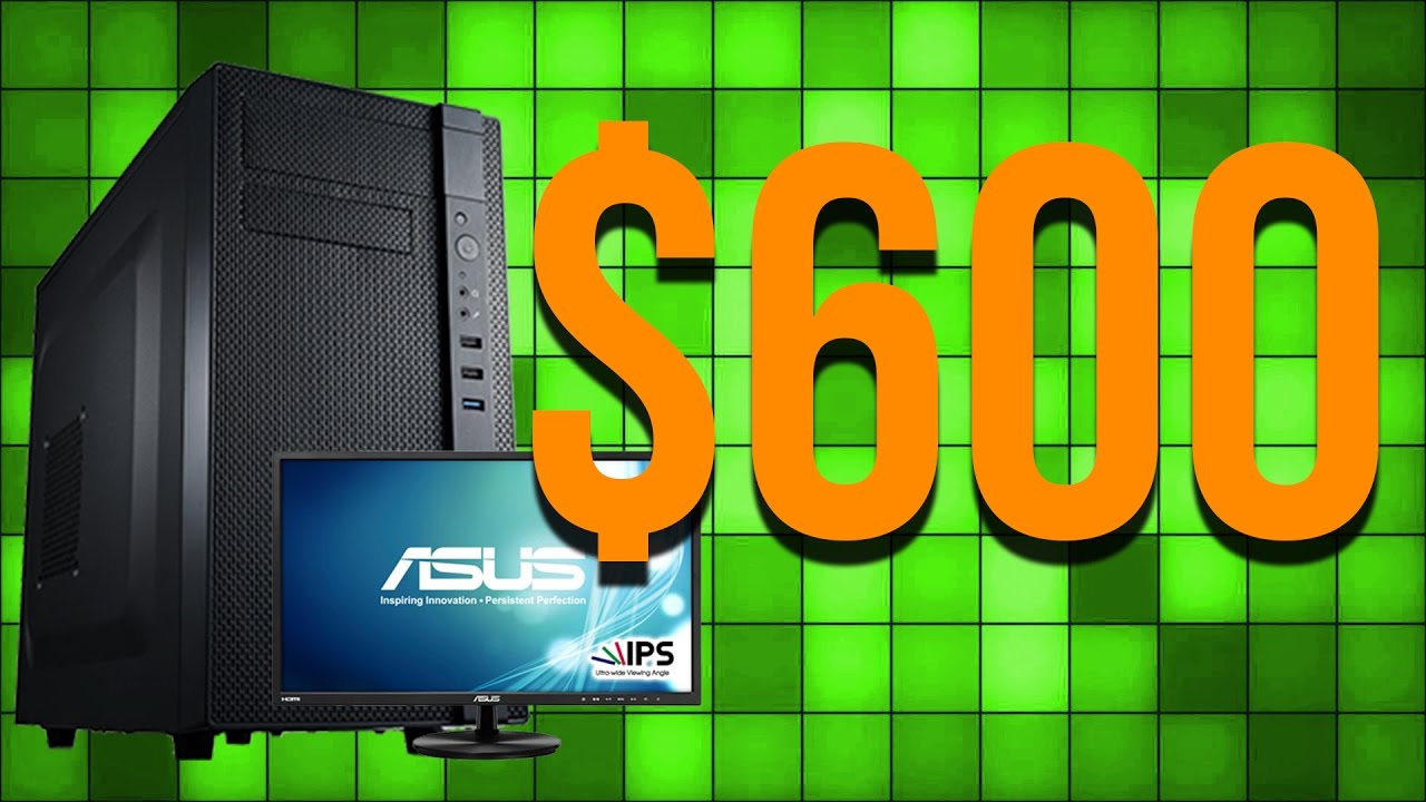 $600 PC + Monitor Build Guide - December 2016 - YouTube