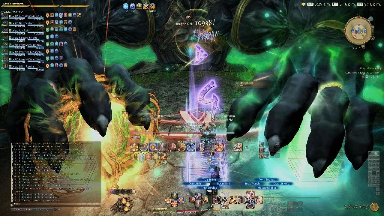 FFXIV - Sephirot Unreal 6.2 Monk POV - YouTube