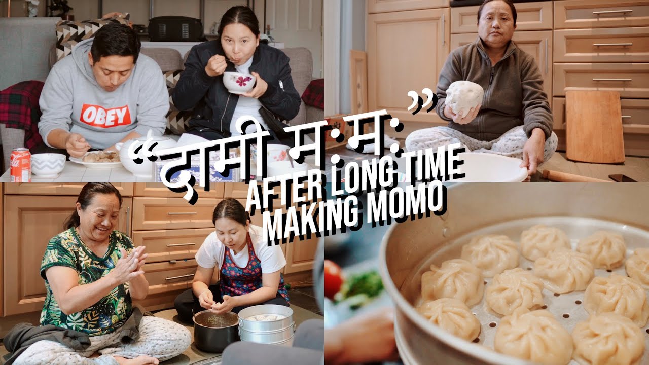 दामी म:म: again /making MOMO after long time/ family momo time/ yummy ...