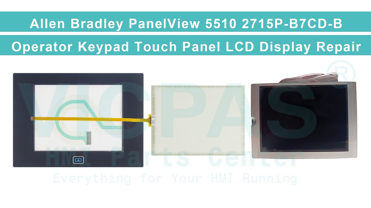 2715P-B7CD-B Allen-Bradley PanelView 5510 Terminal Keypad Touch Screen ...