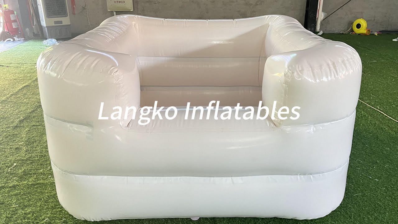 2x2m (6.6x6.6ft) white inflatable ball pool - YouTube