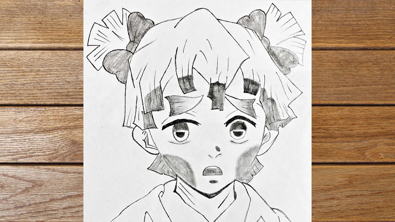 Very Easy Zenitsu Outline for Beginners | Step by Step Zenitsu Drawing ...