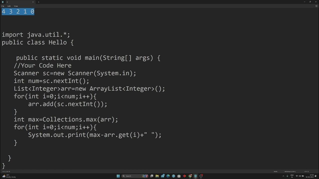 SkillRack-Daily Challenge - Subtract Largest Integer (Program Id: 8570 ...