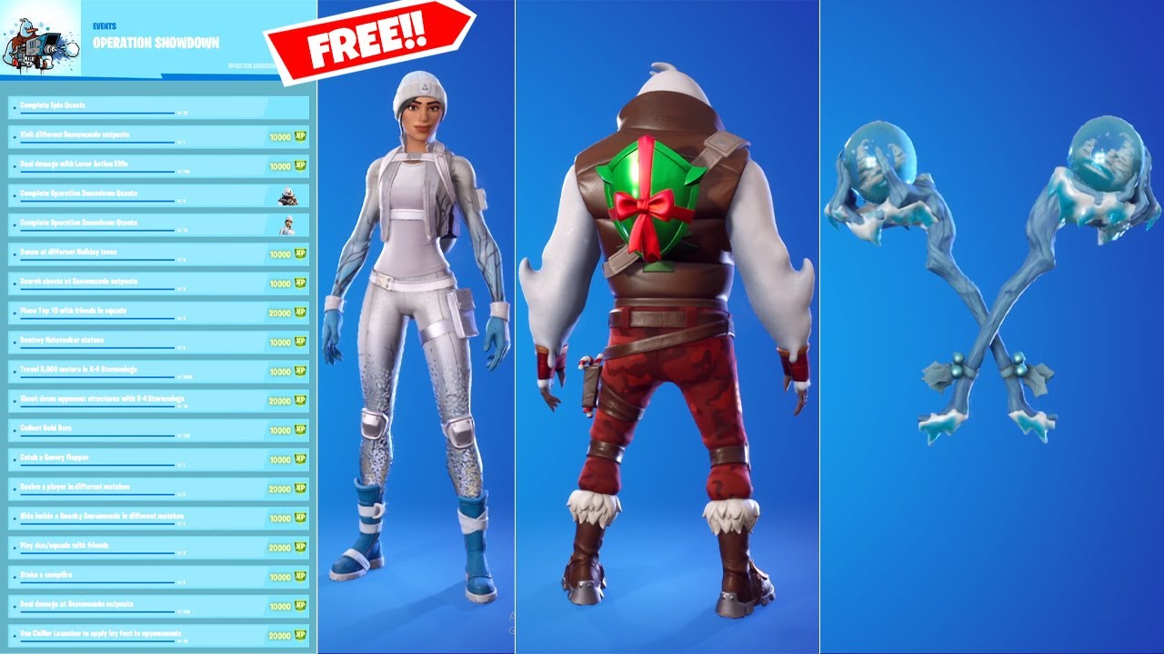 All New Operation Showdown Challenges and FREE REWARDS (Snowmando Skin ...