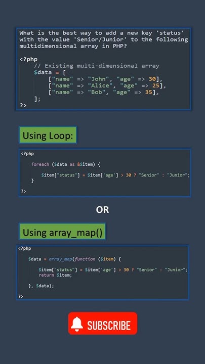 What Is The Best Way To Add A New Key Value Pair In A Multidimensional Array In Php Php