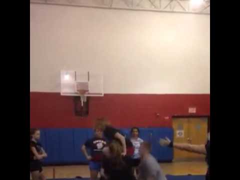 Toe touch basket toss - YouTube