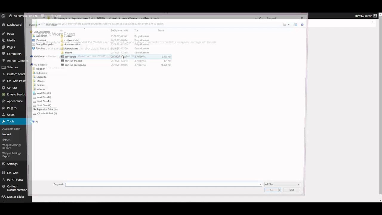 Upload Dummy Content - Coiffeur WordPress Theme - YouTube