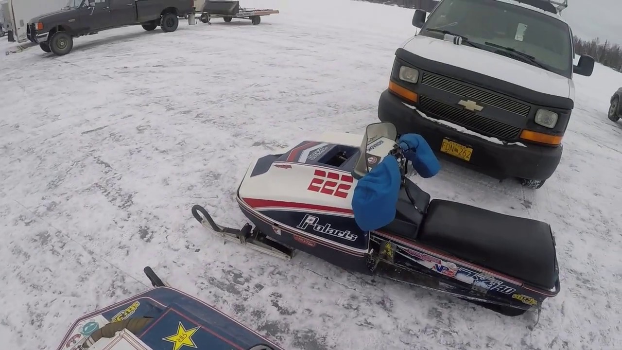 polaris merc yamaha ice oval race 2-11-18 Alaska - YouTube