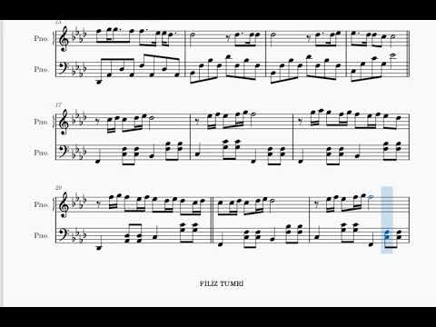 GERİ DÖN - SEZEN AKSU- ONNO TUNÇ- PİYANO NOTALARI