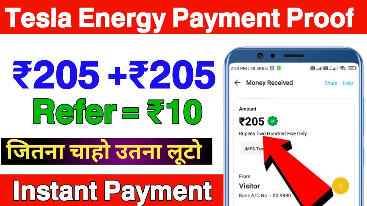 Tasla Energy App Payment Proof | Tesla Energy App | New Earning App ...