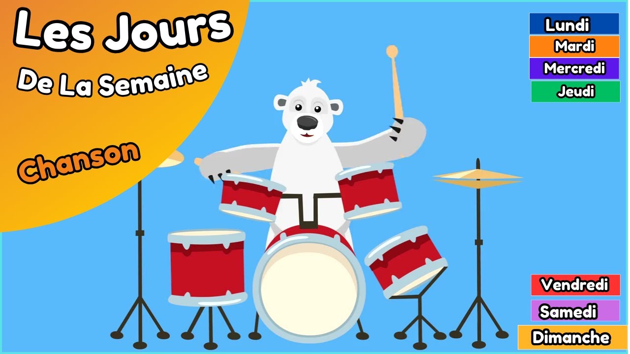 The days of the week song for kids in French. Les Jours de la Semaine ...