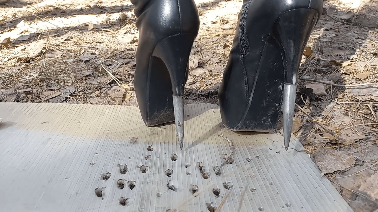 I CRUSH polypropylene with sharp METAL HEELS... asmr - YouTube