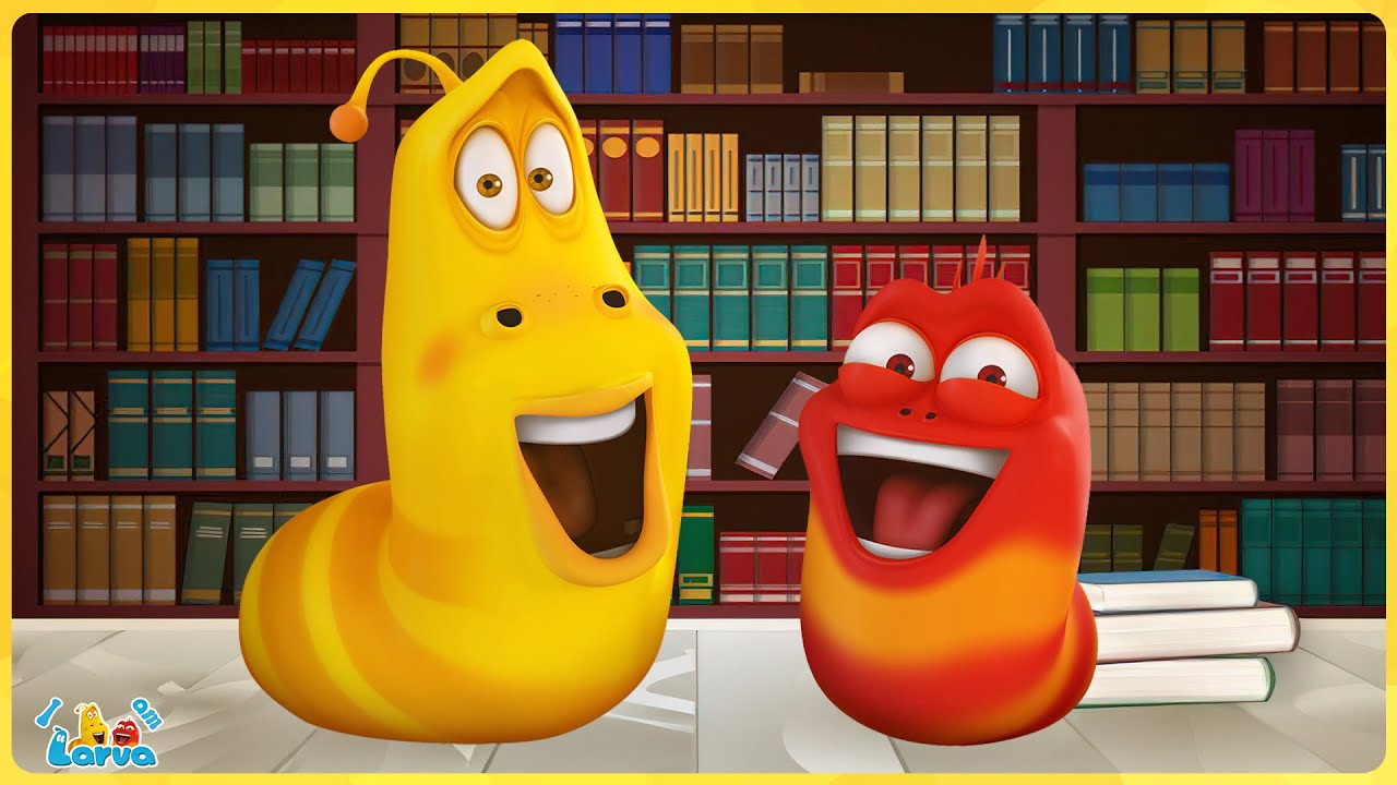 LARVA INVITES EACH OTHER TO THE LIBRARY THE BEST CARTOONS FOR KIDS ...
