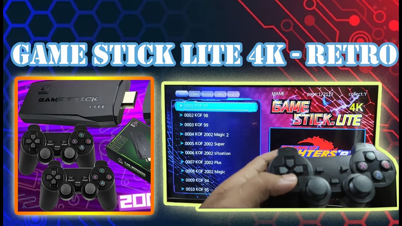 Game Stick Lite 4K Unboxing Review | Retro Games Dual Player | How to ...