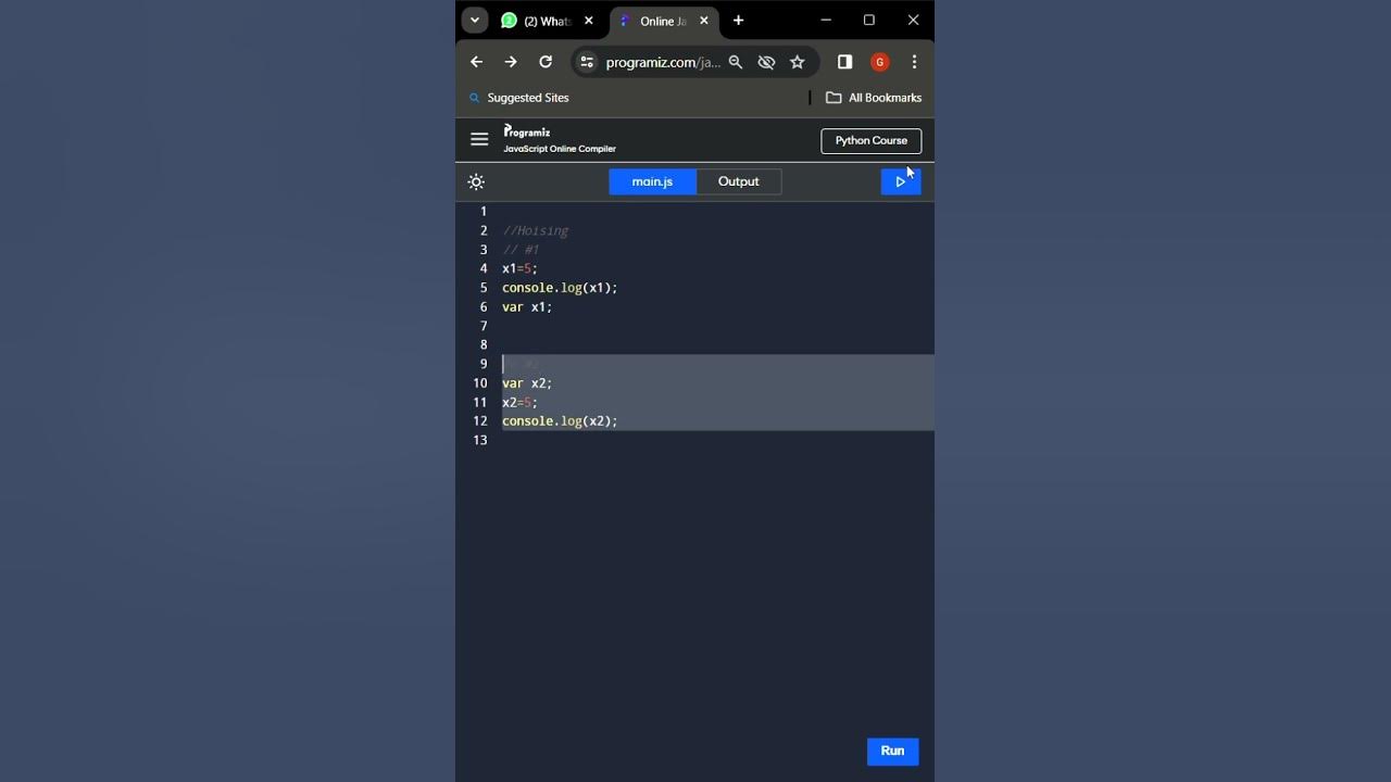 Javascript Interview Question Hoisting Interview Javascript Coding Webdevelopment Cpp