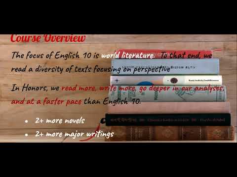Welcome to English 10 Honors! - YouTube