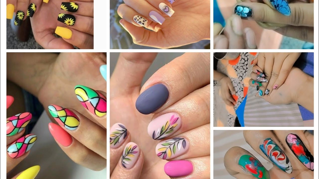 latest stylish nail art design at home #esay& simple beautiful 😍 esay ...