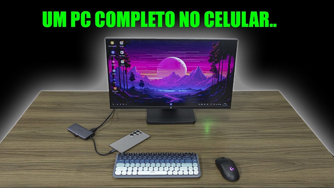 TESTEI O MODO DEX DO S24 ULTRA, VIROU UM PC PRA TRABALHAR E ESTUDAR ...
