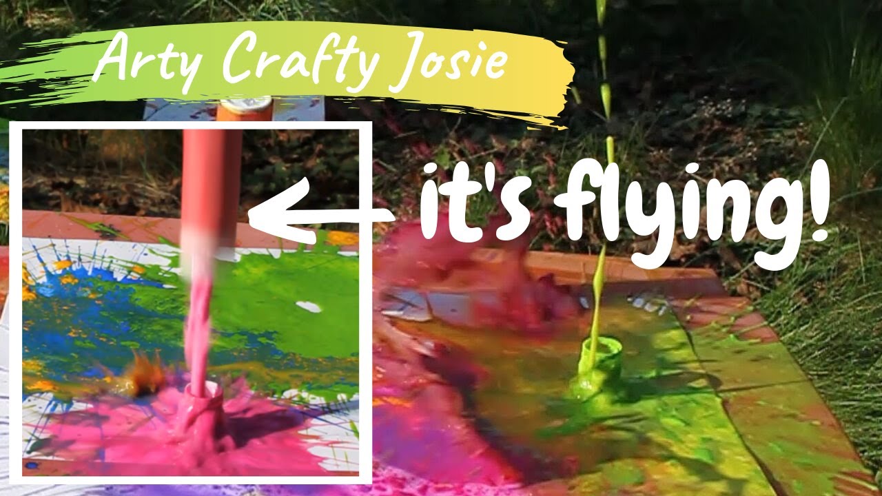 BUBBLE ROCKET Painting!! Make an explosion of colours!!! Discover a ...