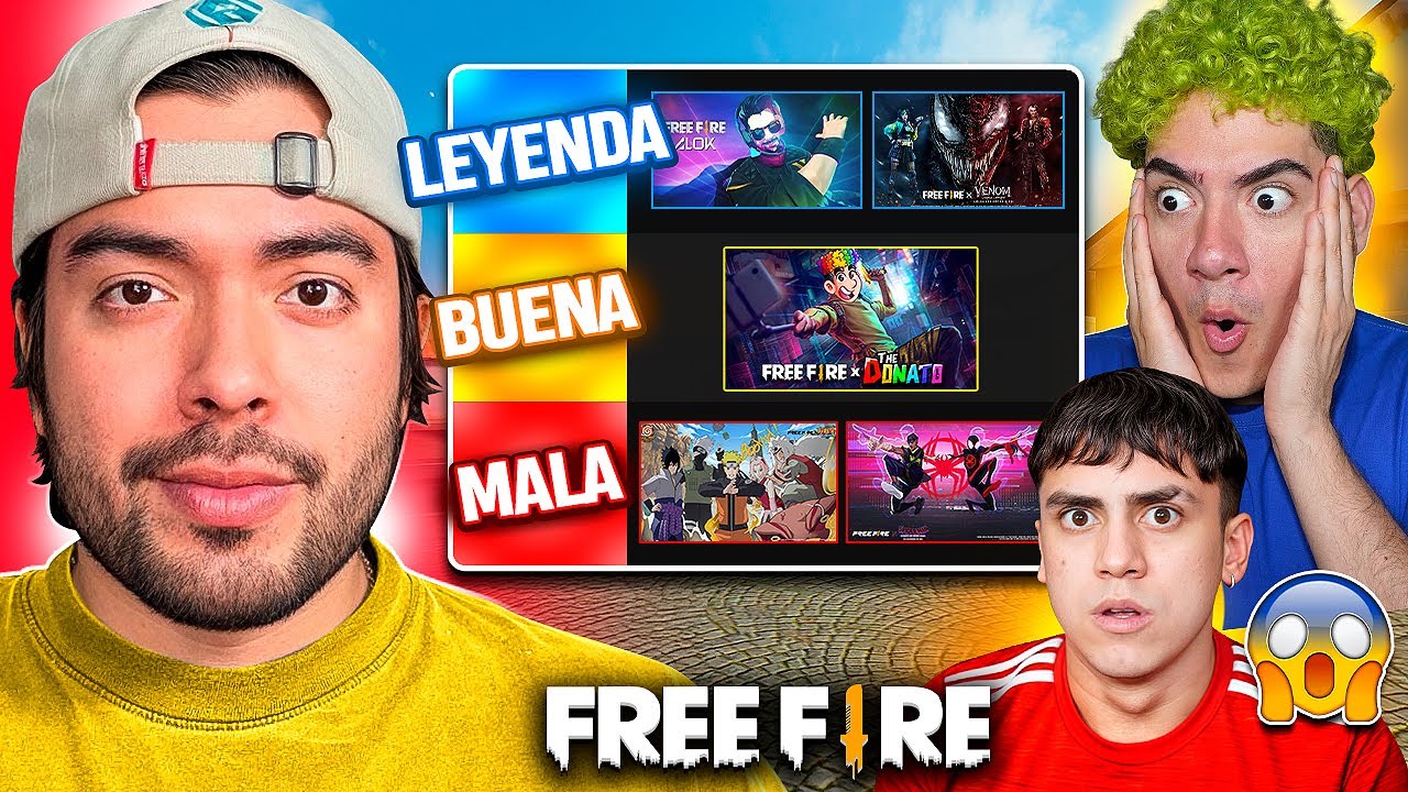 CLASIFICANDO las MEJORES y PEORES COLABORACIONES de FREE FIRE 2025 ...