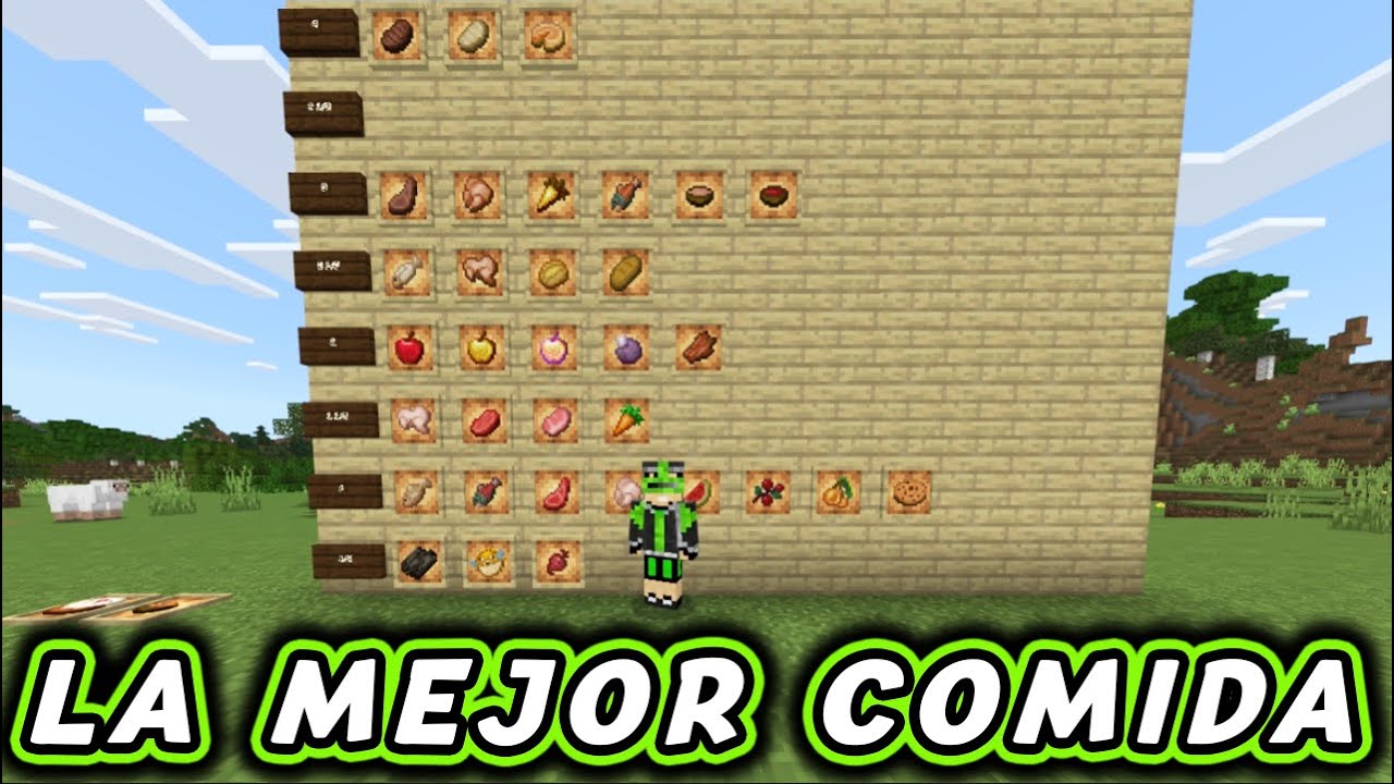 CUAL ES LA MEJOR COMIDA EN MINECRAFT? CUAL COMIDA LLENA MAS LA BARRA DE ...