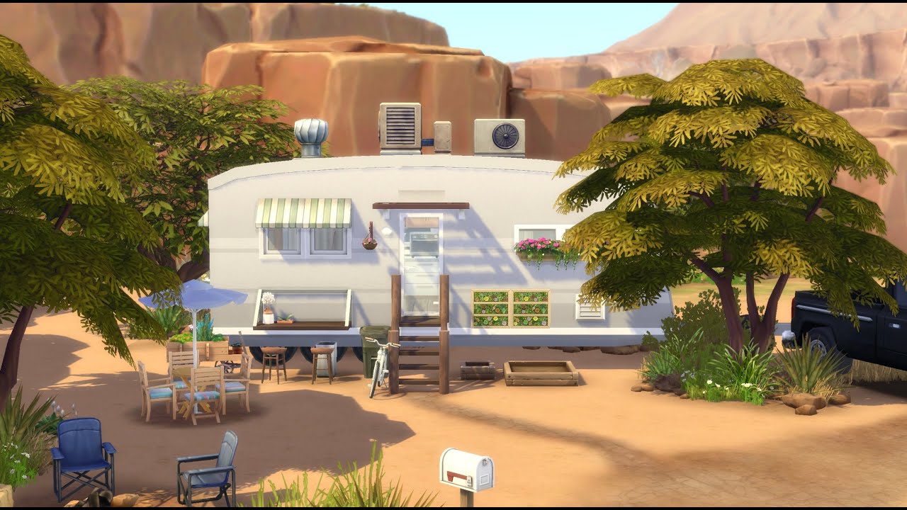 canyon crossing campsite 🏕️🌞🌲 | campground camper tiny house | the sims ...