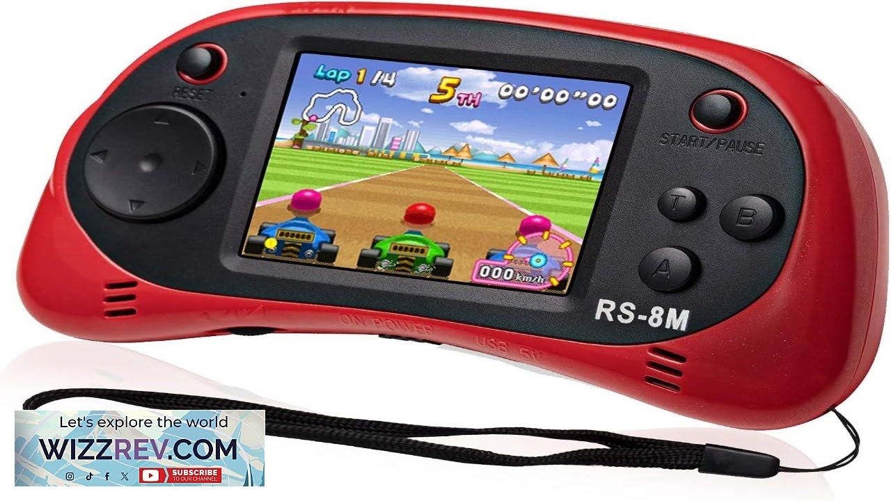 Kids Handheld Portable Video Game Player with 200 Games 16 Bit - YouTube