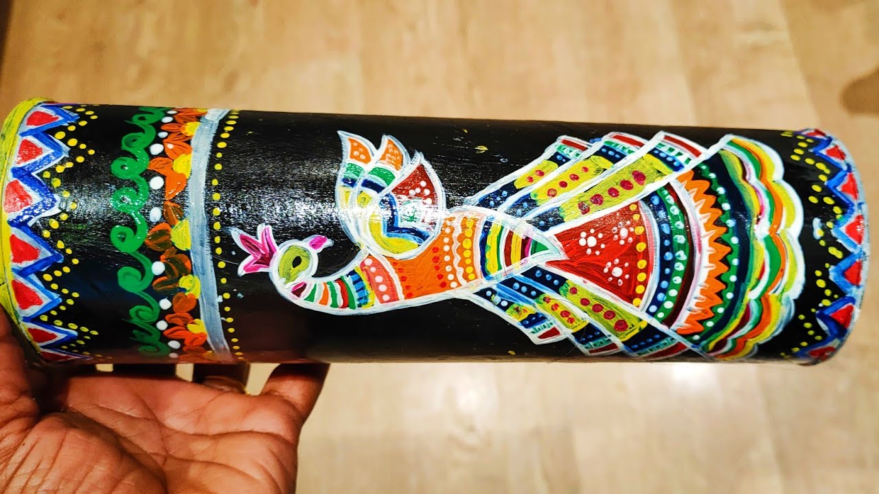 Pringles can painting// Pringles can craft// craft from waste - YouTube