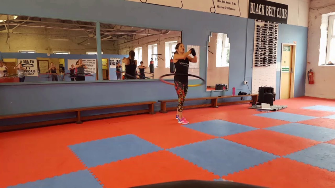 Powerhoop hooping class workout - YouTube