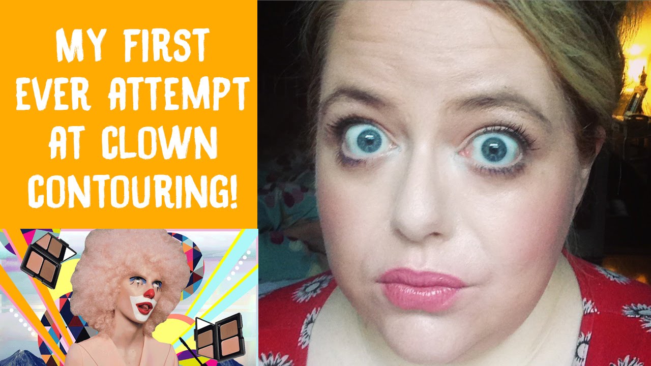 Clown Contouring 1st Ever Attempt! Makeup Tutorial | Very Easy! - YouTube