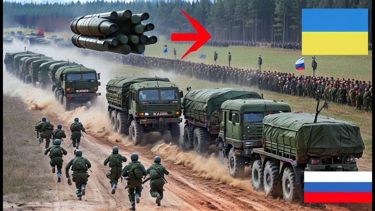 3 MINUTES AGO! Russian Convoy of 250 Trucks and Tanks Carrying 7,000 ...