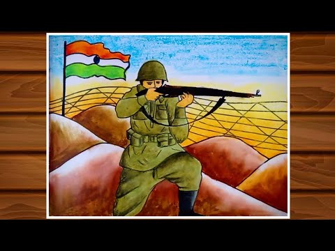 Kargil war Drawing / Our Real Hero's Drawing / How to draw Indian Army ...